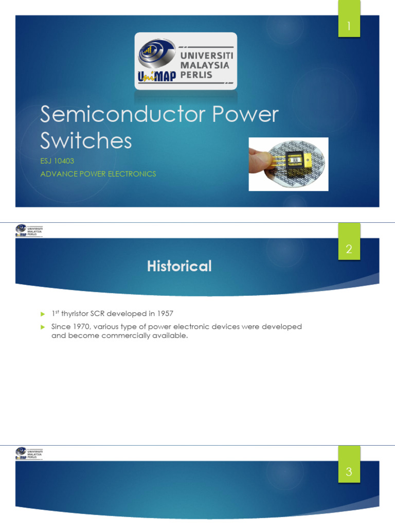 Overview of Power Semiconductor Devices | PDF | Field Effect Transistor ...