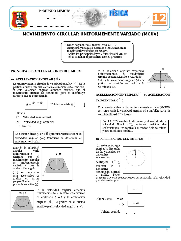 MCUV - Mundo 2021 | PDF | Aceleración | Velocidad