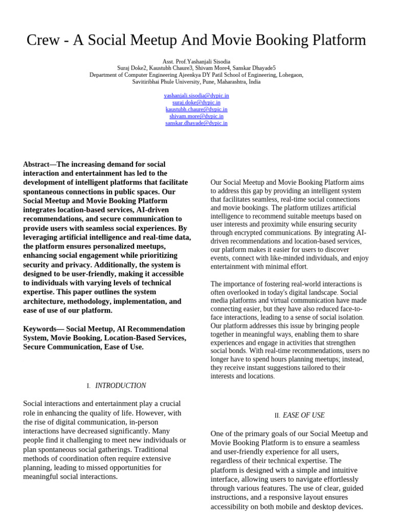 CREW Research Final | PDF | Usability | Security