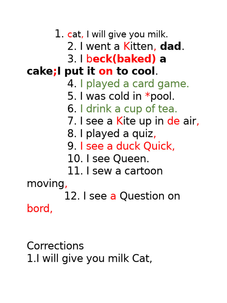 Sentence K Sound | PDF