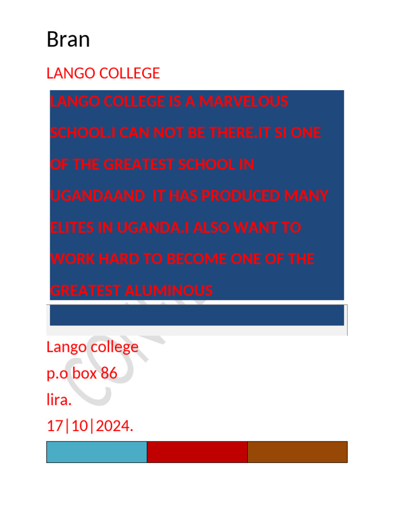 Lango College | PDF