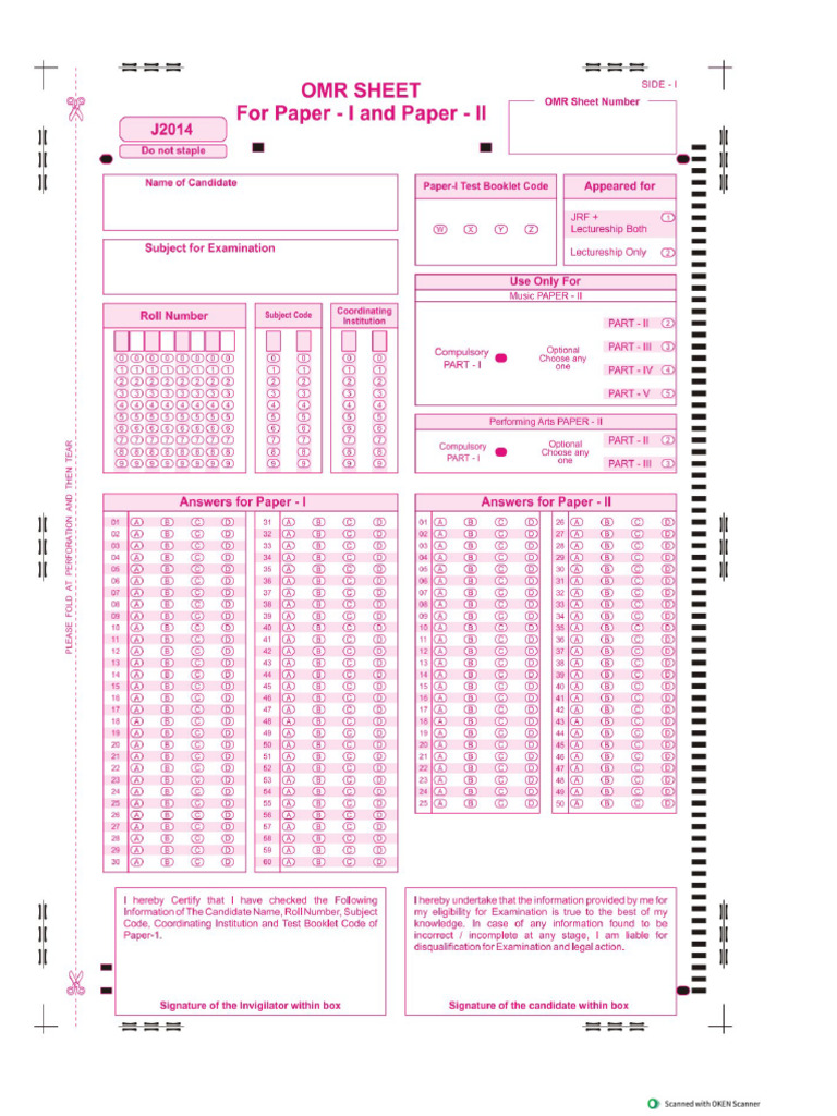 Omr Sheet | PDF