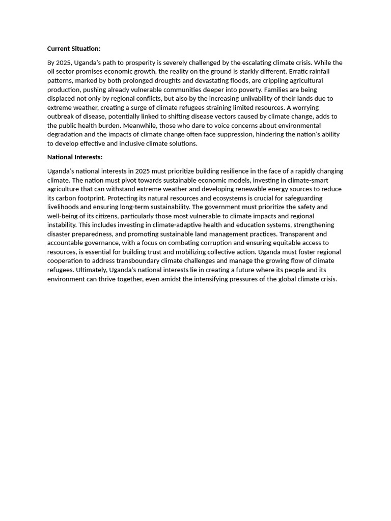 Uganda Position Paper-Country's Position | PDF