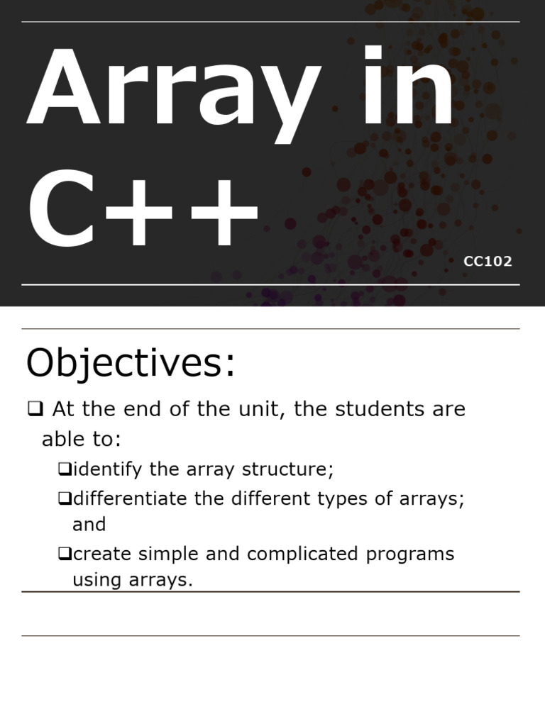 Array in C | PDF