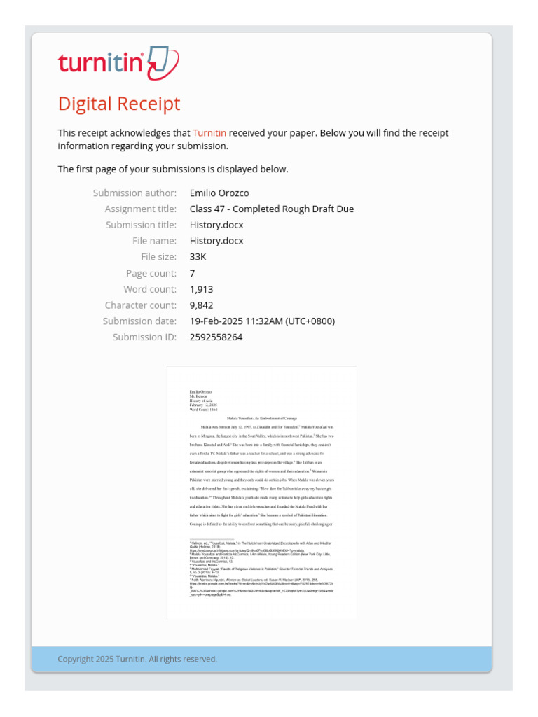 Receipt History | PDF