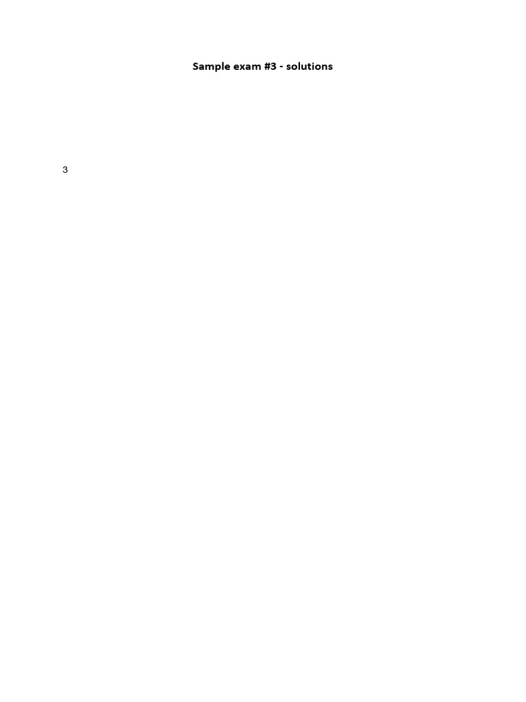 Sample - Final - Exam #3 - Solutions | PDF | Capital Asset Pricing ...