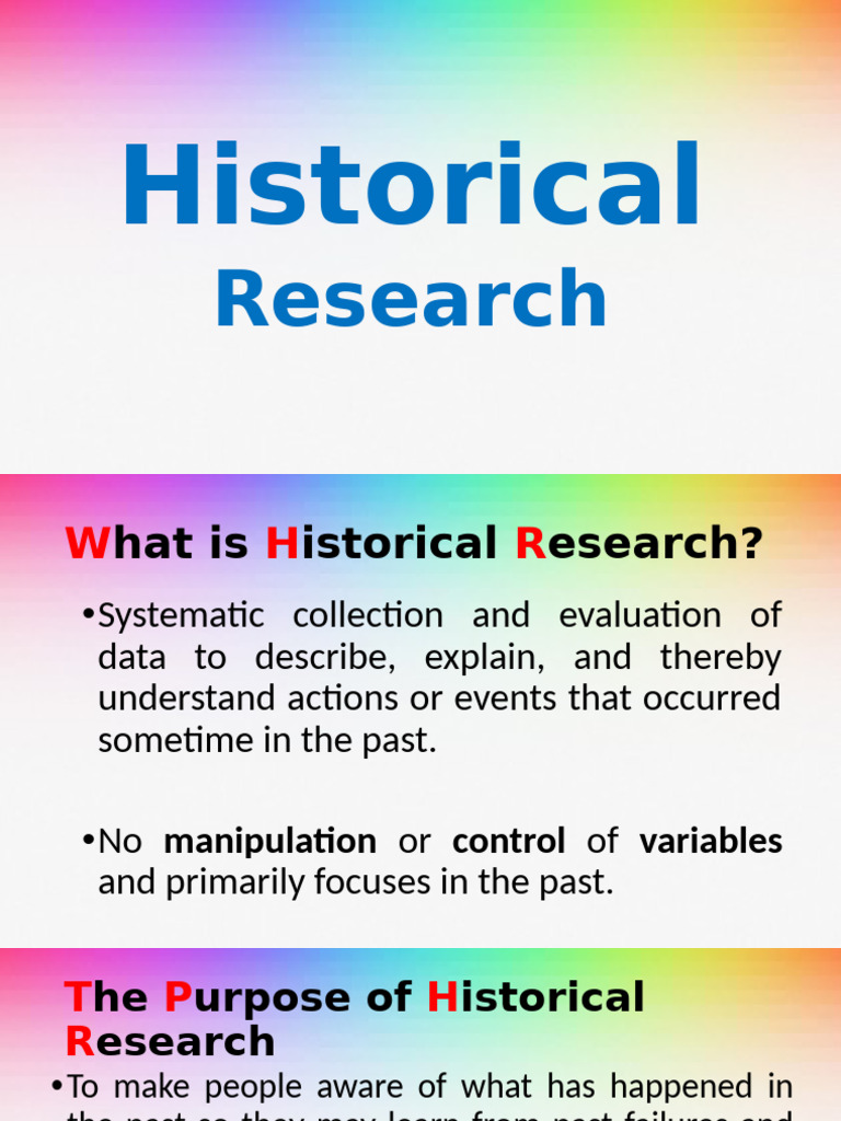 Historical Research Design (Module-V) | PDF | Science | Methodology