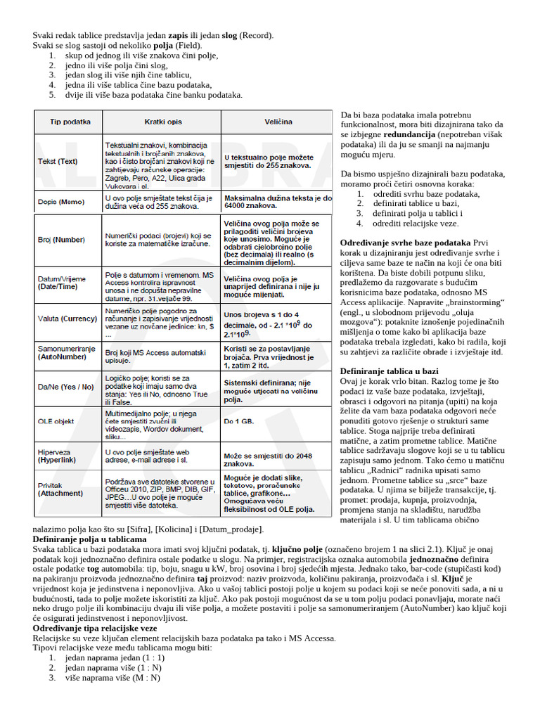 Skripta - Access | PDF