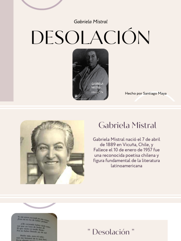 Análisis de "Desolación" de Mistral | PDF
