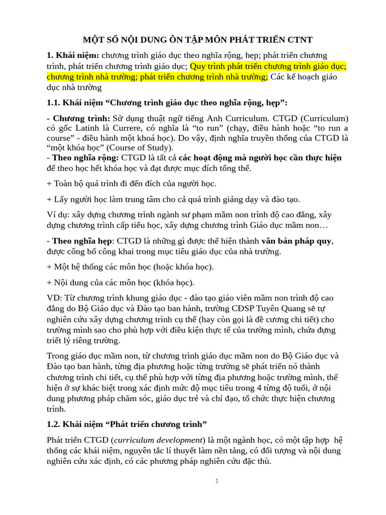 Đề cương PTCT | PDF