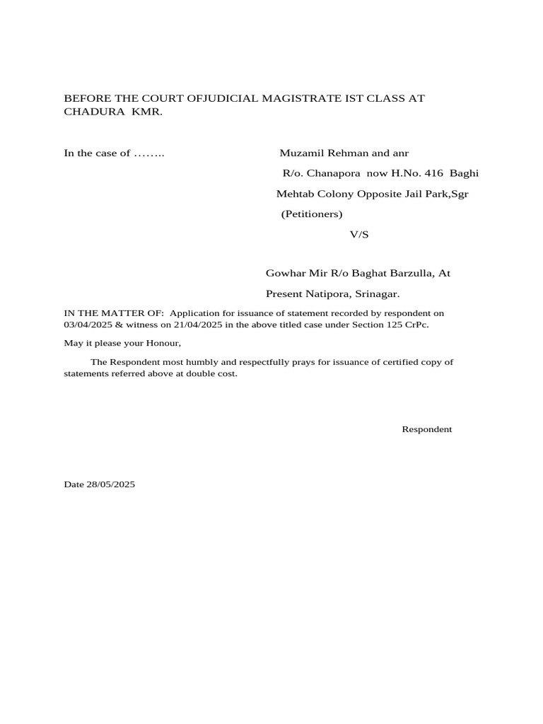 Issuance of Copy of The Statement | PDF