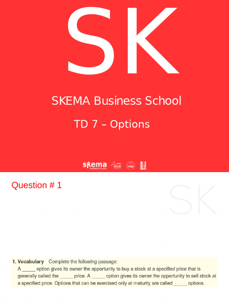 International Finance TD7 - FuturesOptions 3 | PDF