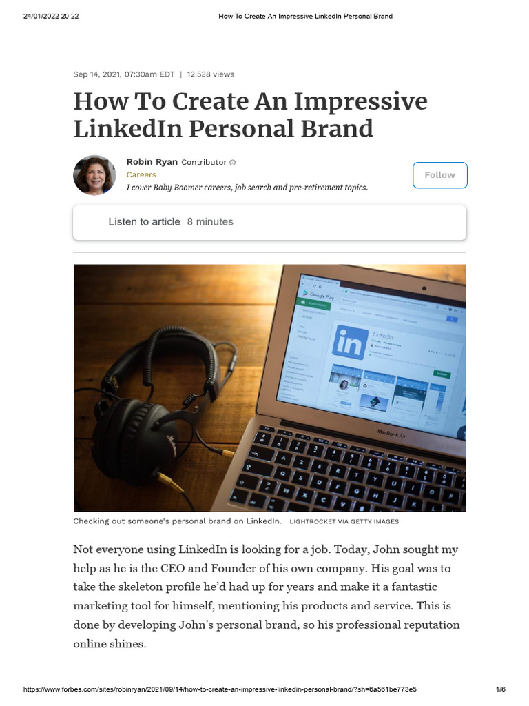 How To Create An Impressive LinkedIn Personal Brand | PDF | Linked In | Brand