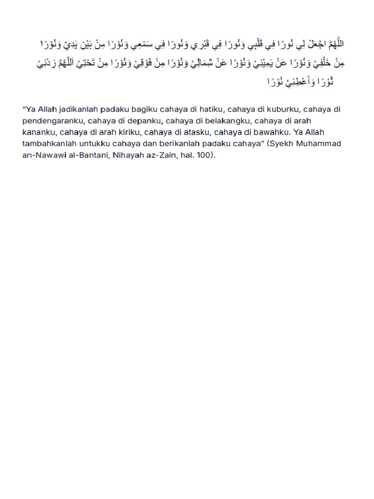 Doa Setelah Sholat Sunnah Fajar | PDF