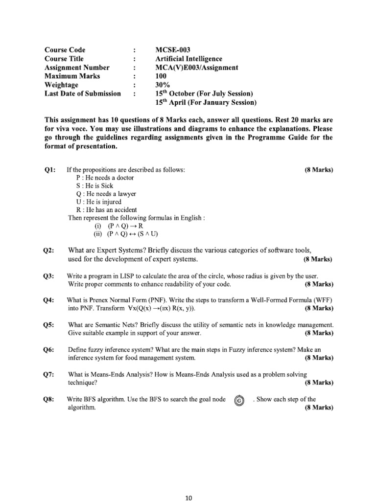 MCA Revised Semester V Assignments | PDF