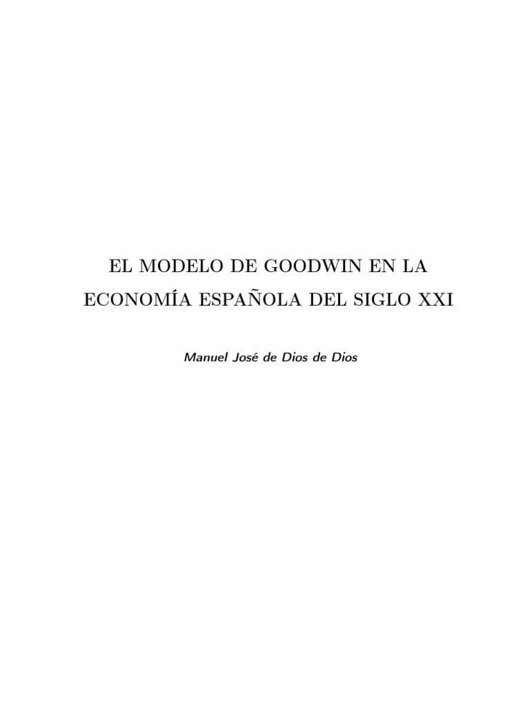 Validez del Modelo de Goodwin en España | PDF | Función (Matemáticas ...