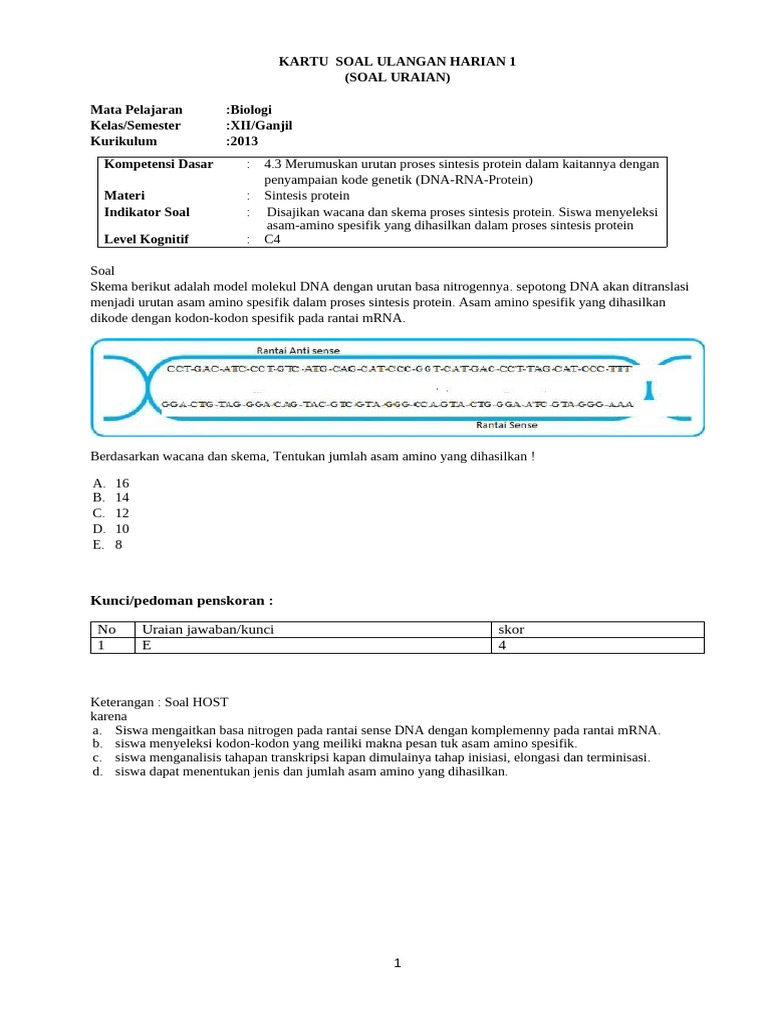B1 Nuke Julia Kartu Soal HOTS | PDF