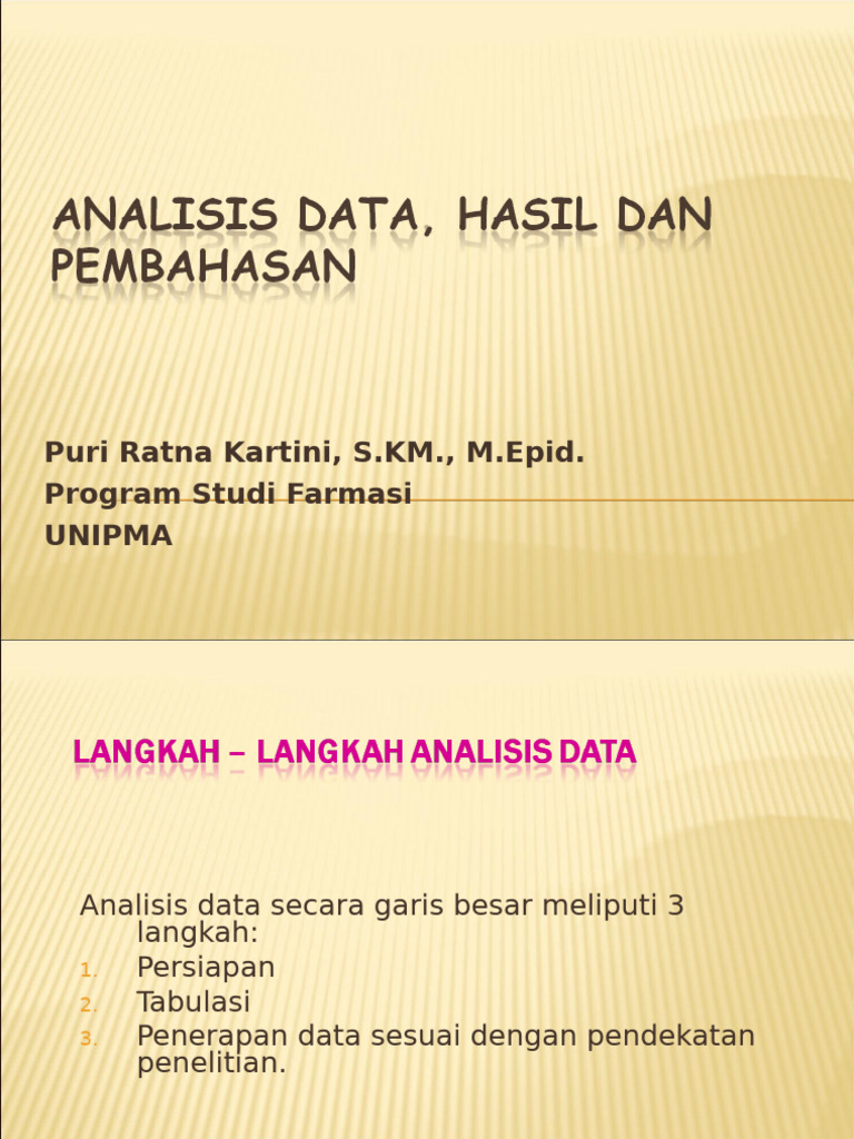 Analisis Data, Hasil Dan Pembahasan | PDF