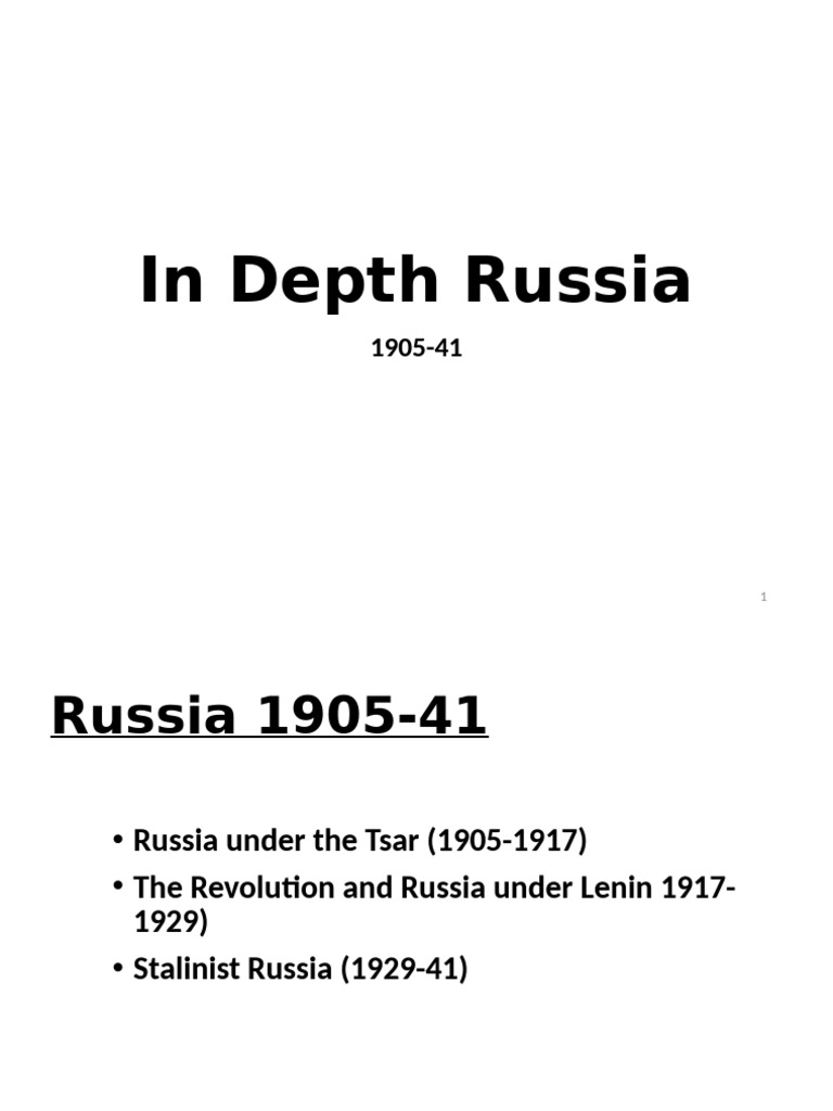 In Depth Russia Tsar 1 | PDF | Russian Empire