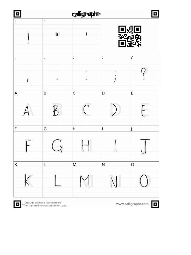 Calligraphr Template | PDF