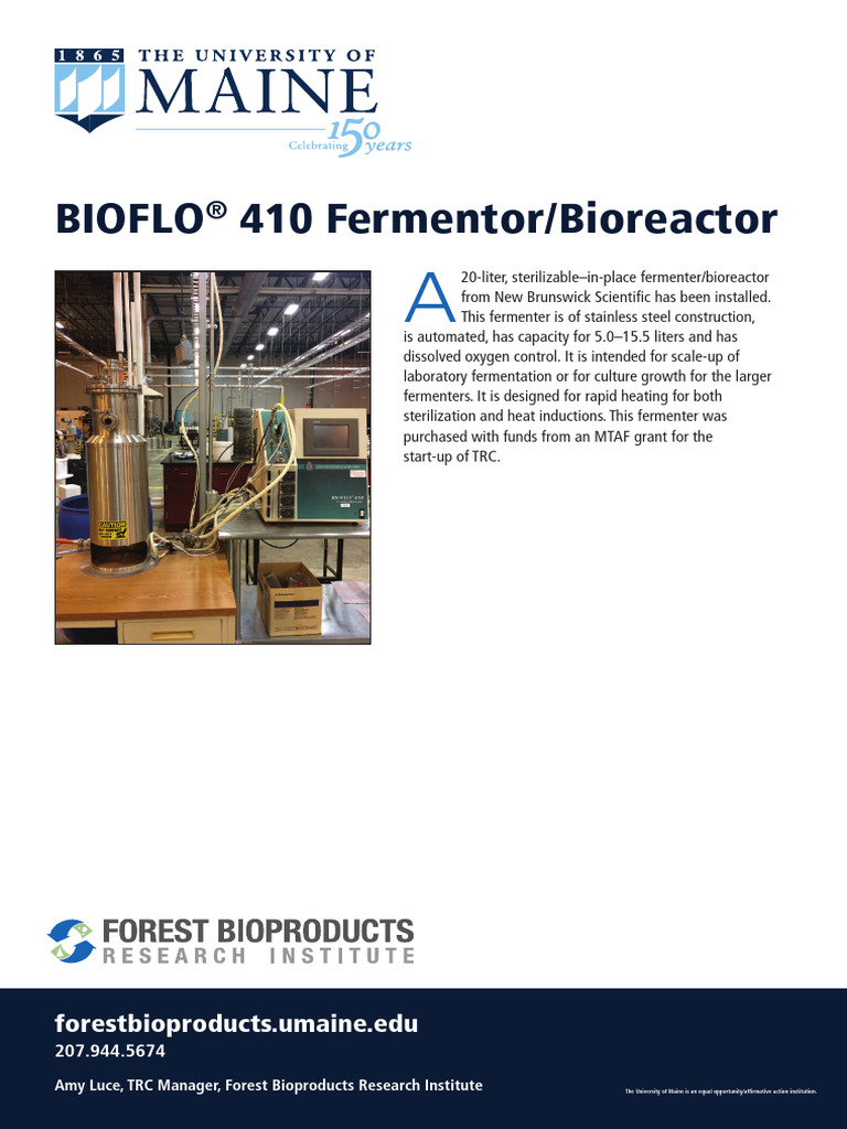 20L BIOFLO® 410 Fermentor Overview | PDF