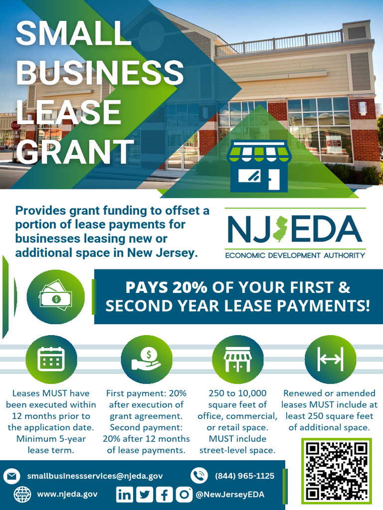 NJEDA SB LEASE Grant Flyer July 2023 | PDF