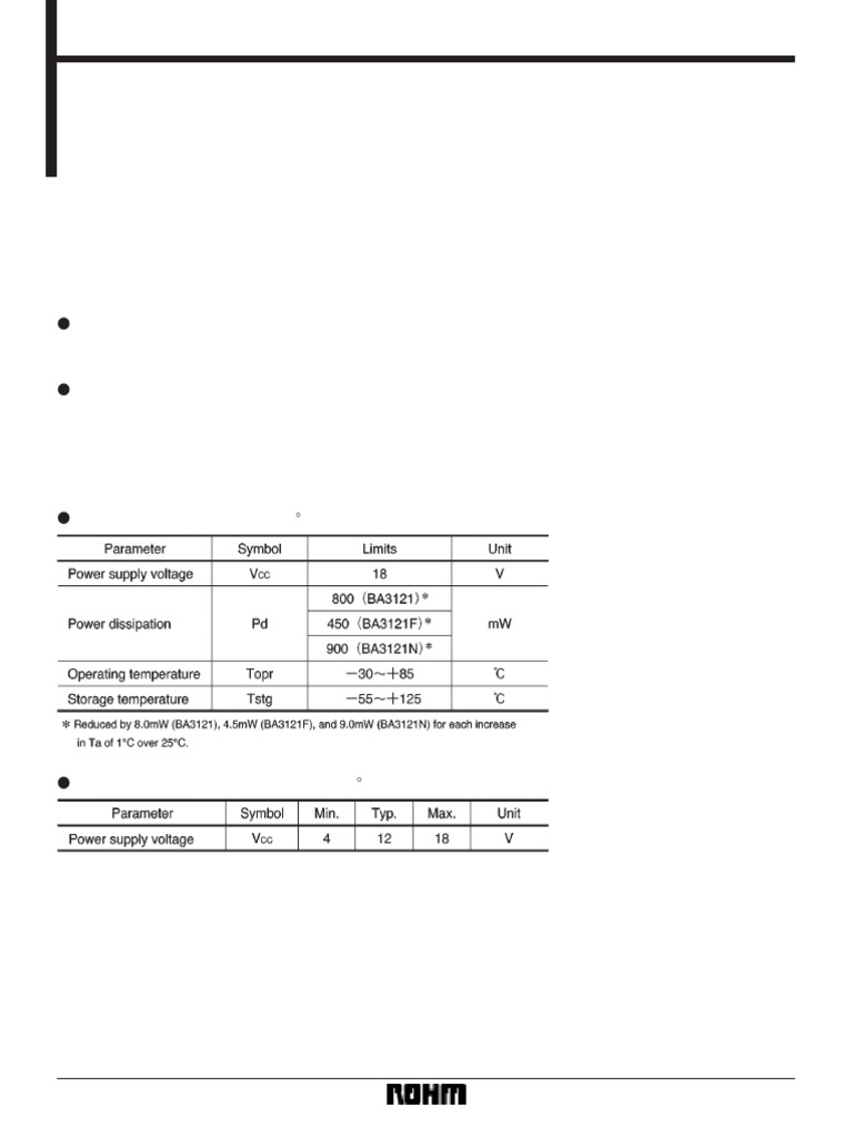 BA3121 | PDF | Amplifier | Capacitor
