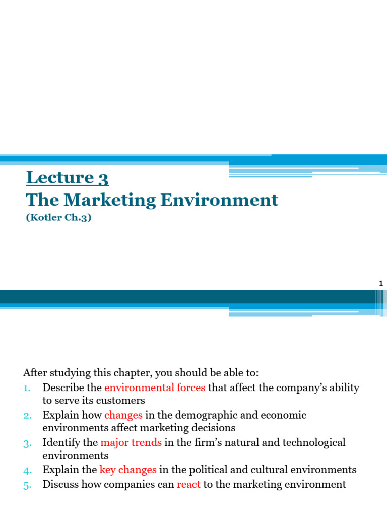 Lecture 3 - The Market Environment | PDF | Marketing | Economies
