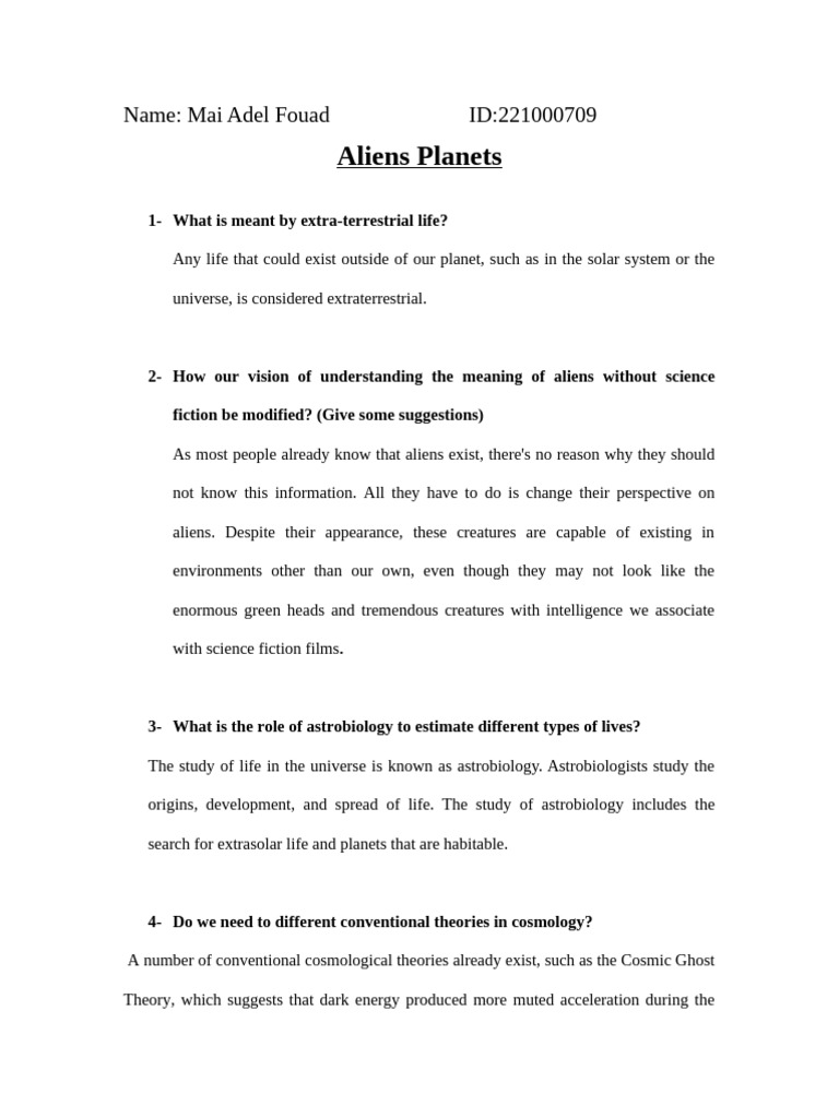 aliens planets | PDF
