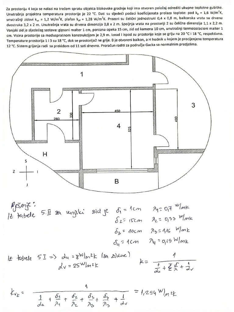 Proračun Toplotnih Gubitaka | PDF