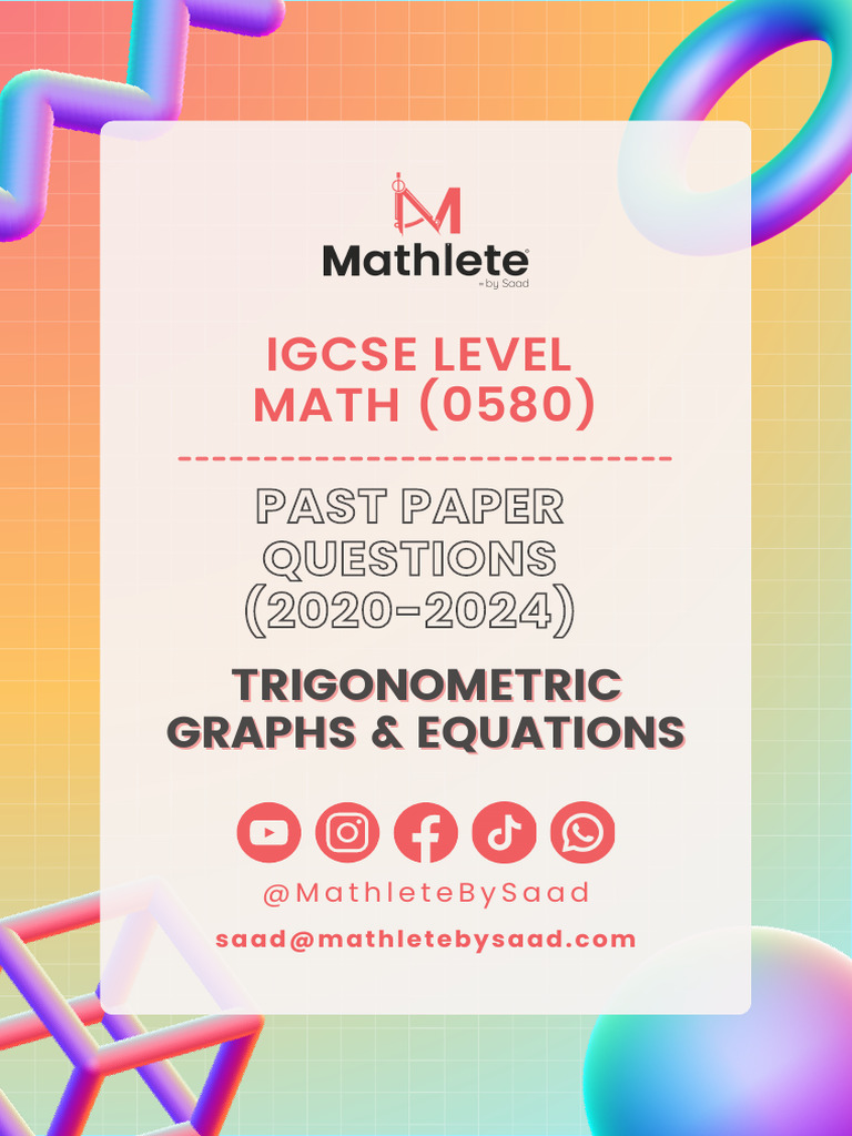 Trigonometric Graphs And Equations Igcse Pdf Trigonometric