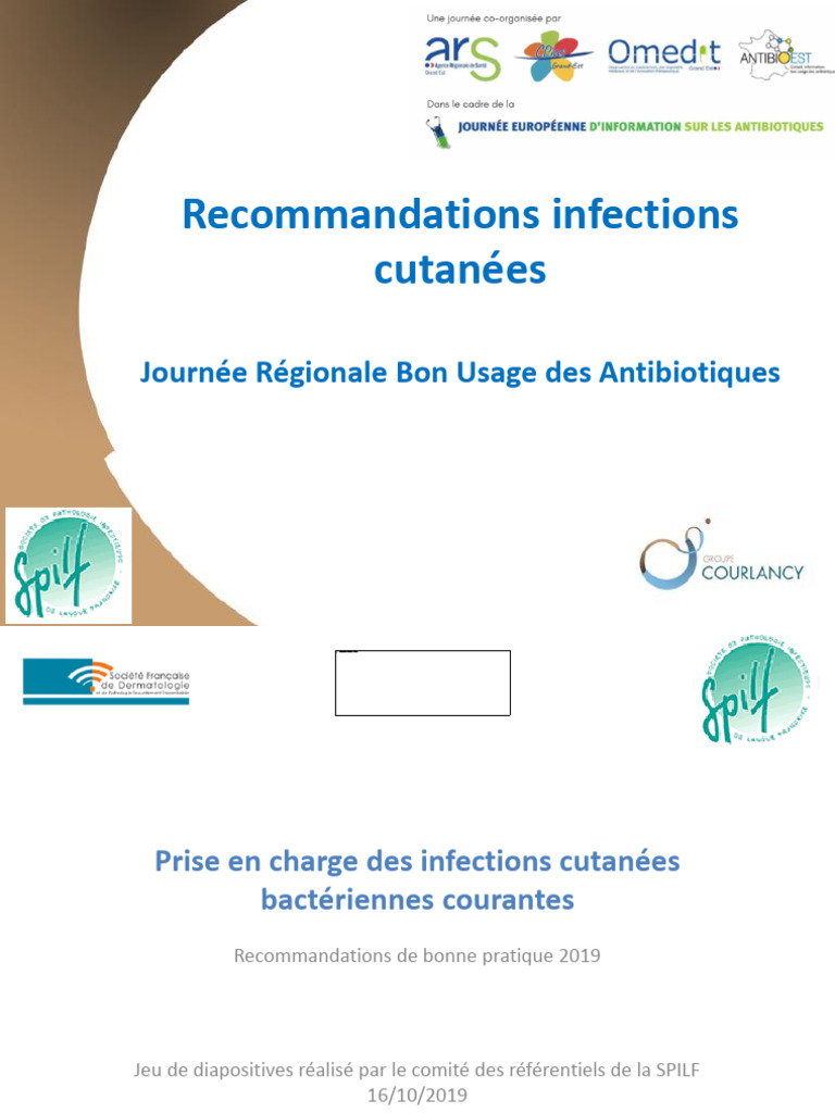Recommandations sur les infections cutanées | PDF | Médecine clinique ...