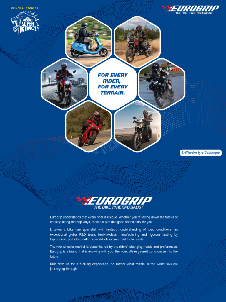 Eurogrip 2-Wheeler Tyre Catalogue | PDF | Tire | Motorcycle