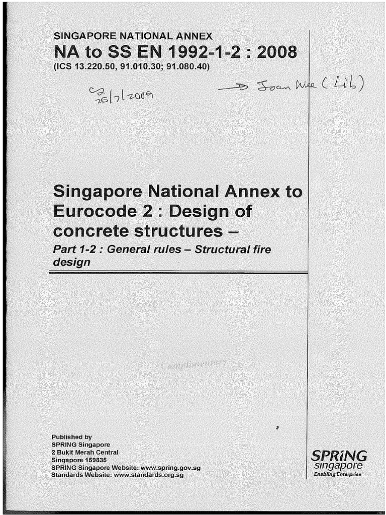 Singapore National Annex To Eurocode 2 - Design of Concrete Structures ...
