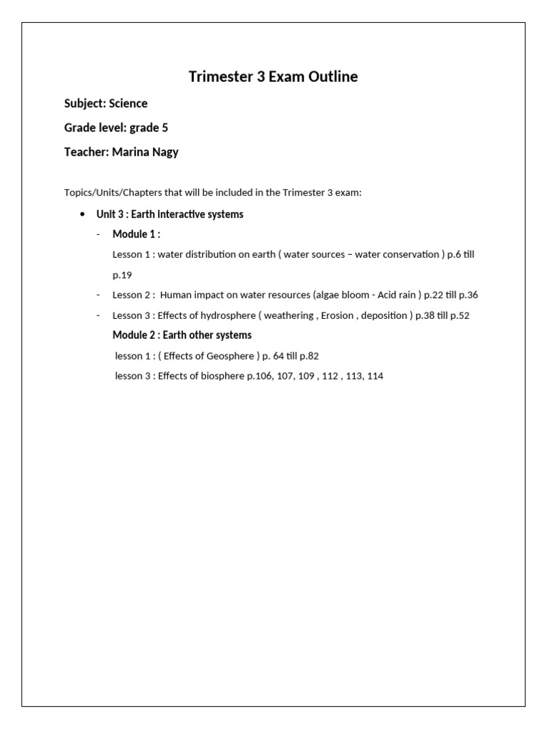 G5 Exam Outline Template | PDF