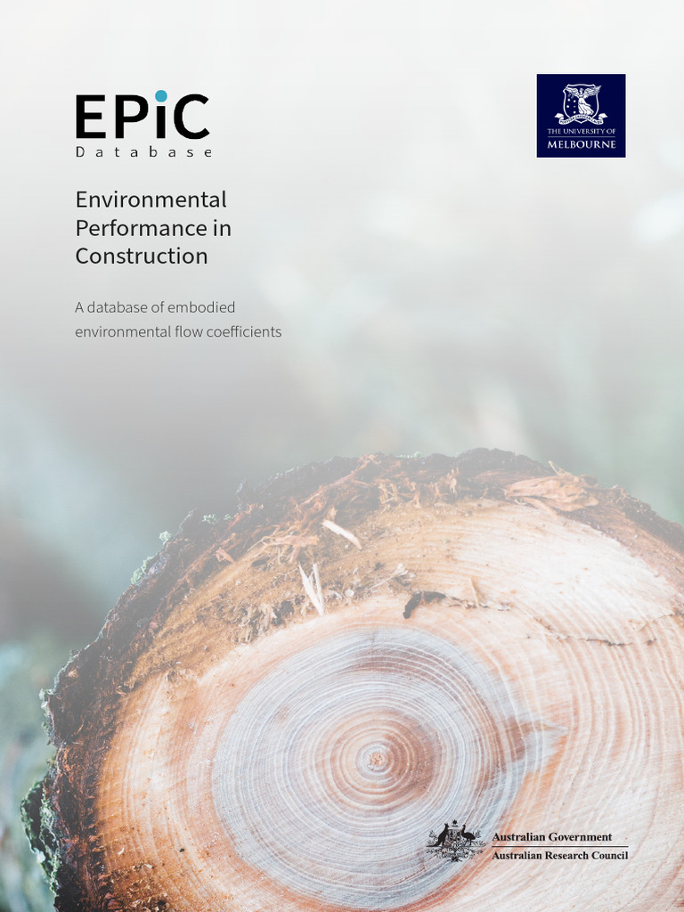 EPiC Database 2024 | PDF | Life Cycle Assessment | Input–Output Model