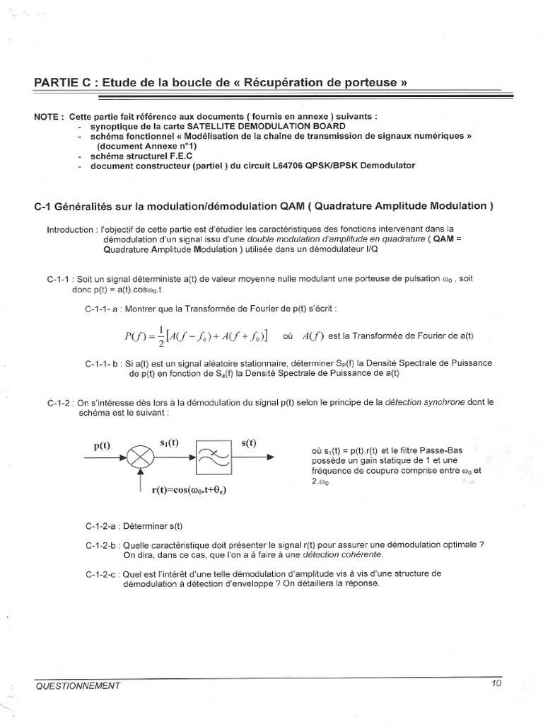 TD8 - 4AMRI - Etude de La Boucle de Récupération Porteuse - Sujet | PDF