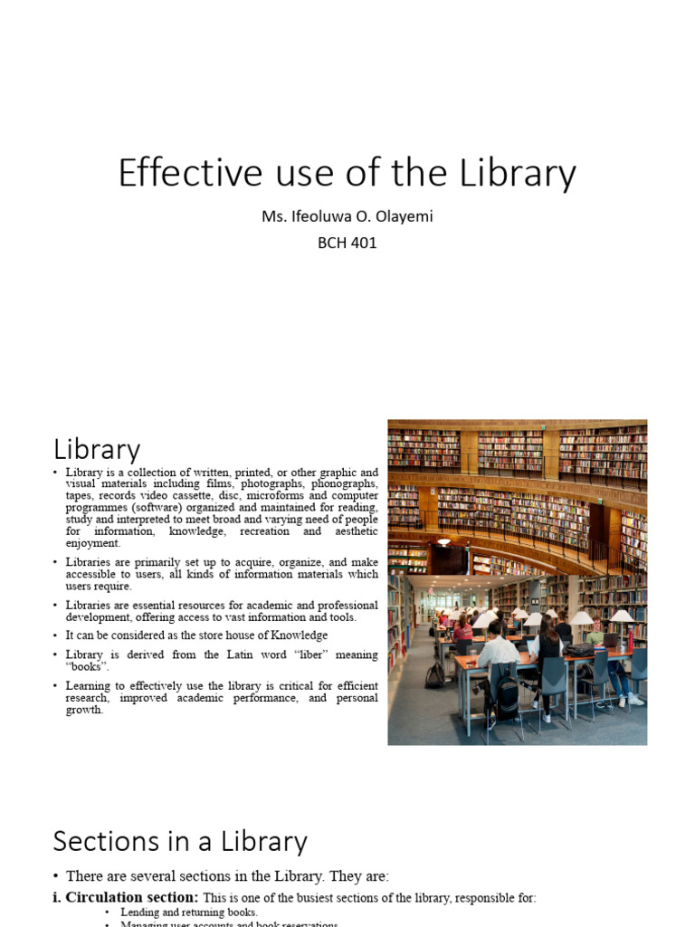 Effective Use of Library | PDF | Libraries | Digital Library