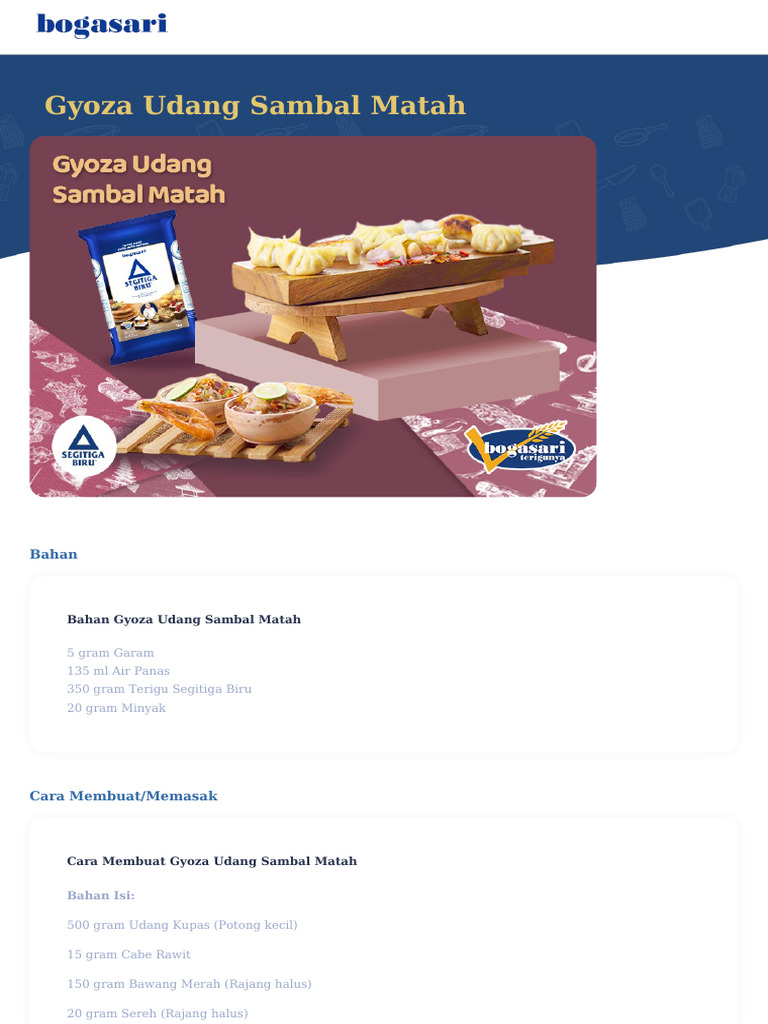 Gyoza Udang Sambal Matah | PDF