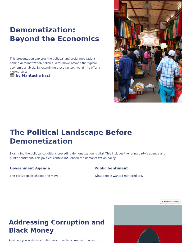Demonetization Beyond The Economics | PDF | Policy | Economics