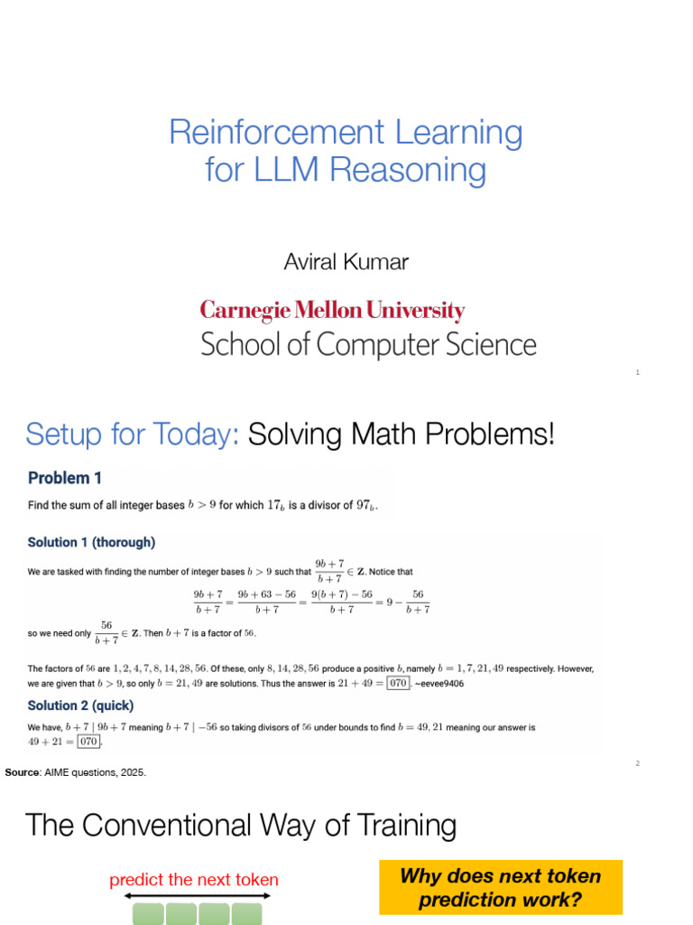 10 Cs224r-Rl for Reasoning Lecture | PDF | Applied Mathematics | Machine Learning
