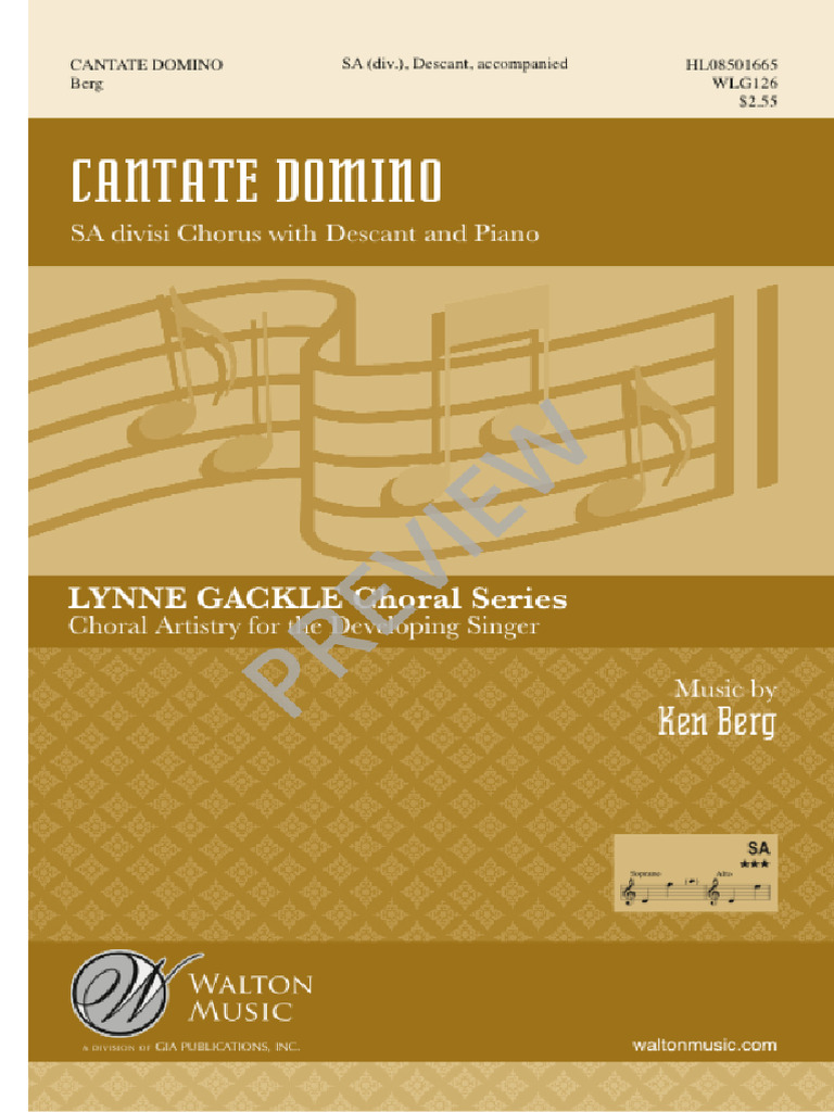 Cantate Domino - Ken Berg | PDF