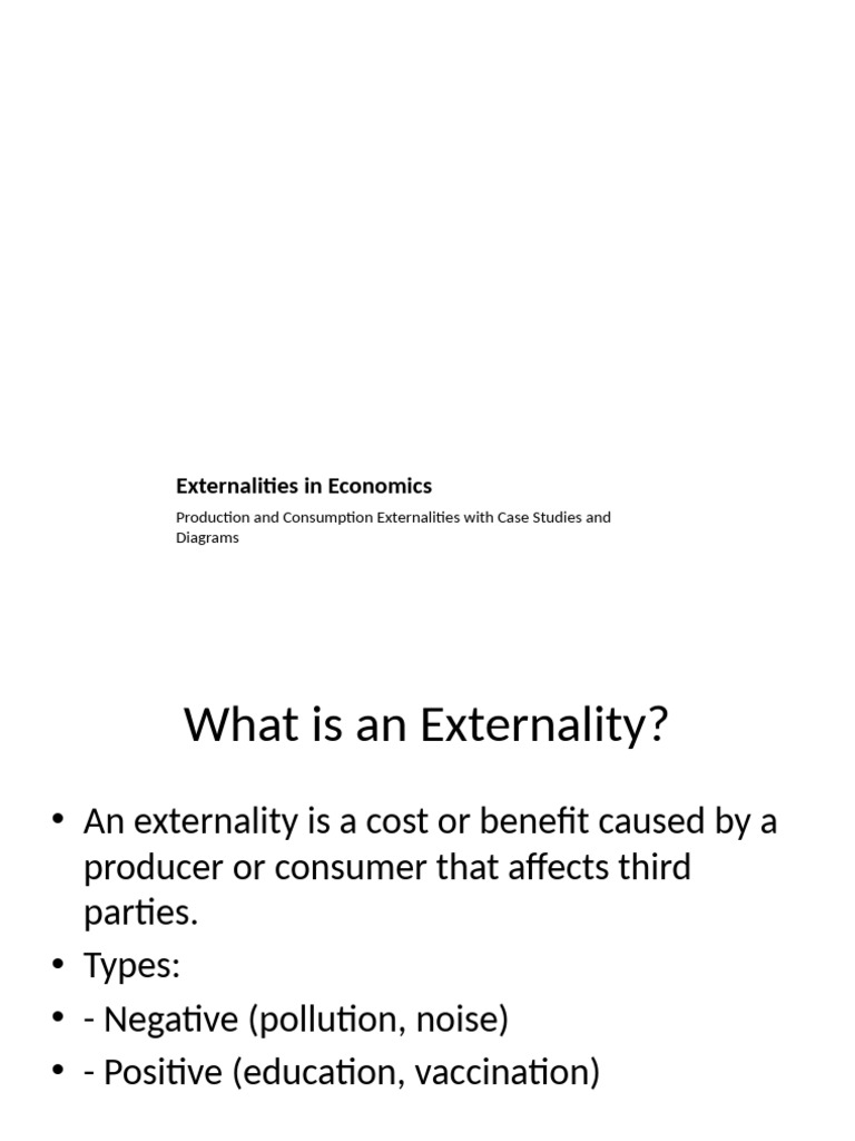 Externalities Presentation | PDF