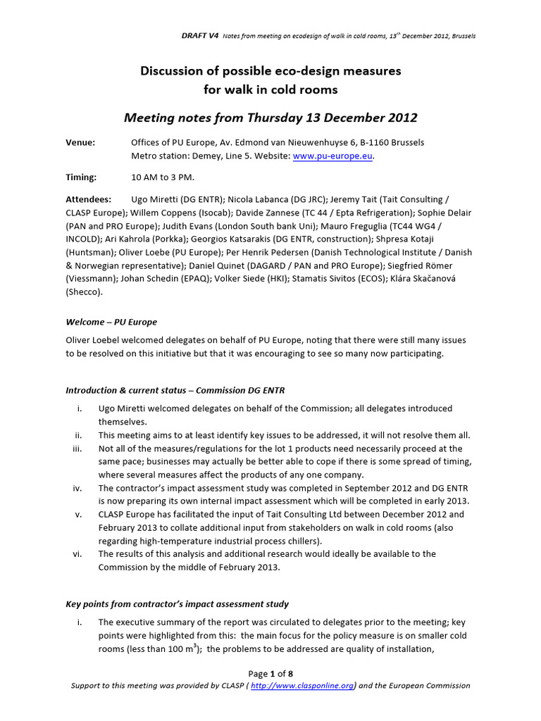 Annex 9 WICR Notes 13dec2012 | PDF | Heat