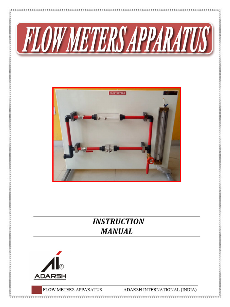 Flow Meters Apparatus | PDF | Flow Measurement | Chemical Engineering
