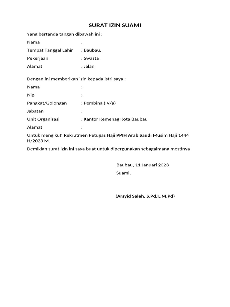 Surat Izin Suami | PDF