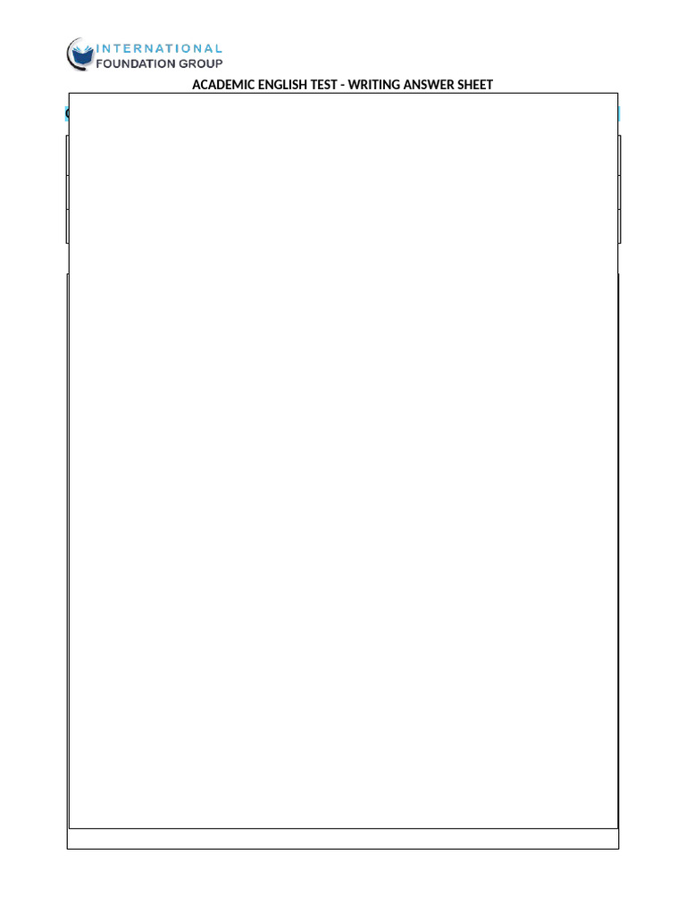 KSH Writing Task 2 Answer Sheet | PDF