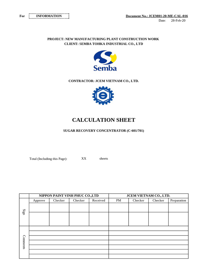 JIS.B.8265 CALCULATION Rev.02 | PDF | Density | Pascal (Unit)