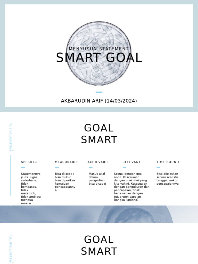 Menyusun Statement Goal Berbasiskan SMART | PDF