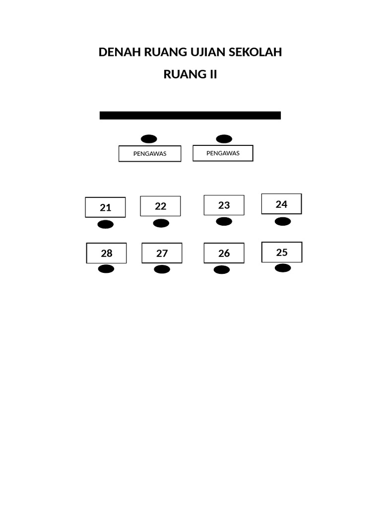 Denah Ruang Ujian Sekolah II | PDF